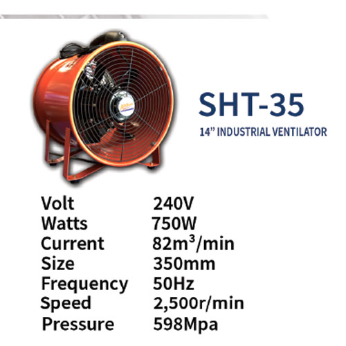 AIRBANK 14″ Industrial Ventilator SHT-35 - Totalwell Machinery Hardware Sdn Bhd