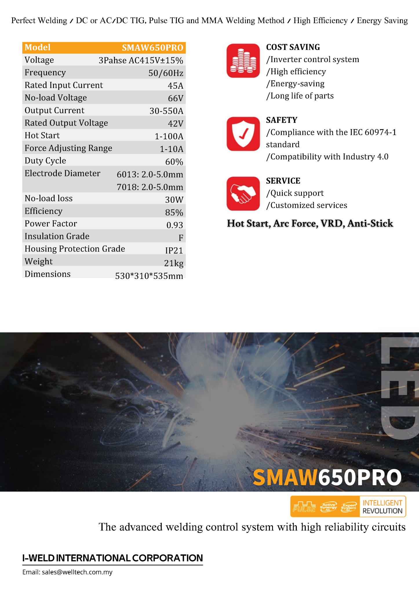 i-WELD SMAW650PRO MMA Welding Machine - Totalwell Machinery Hardware ...